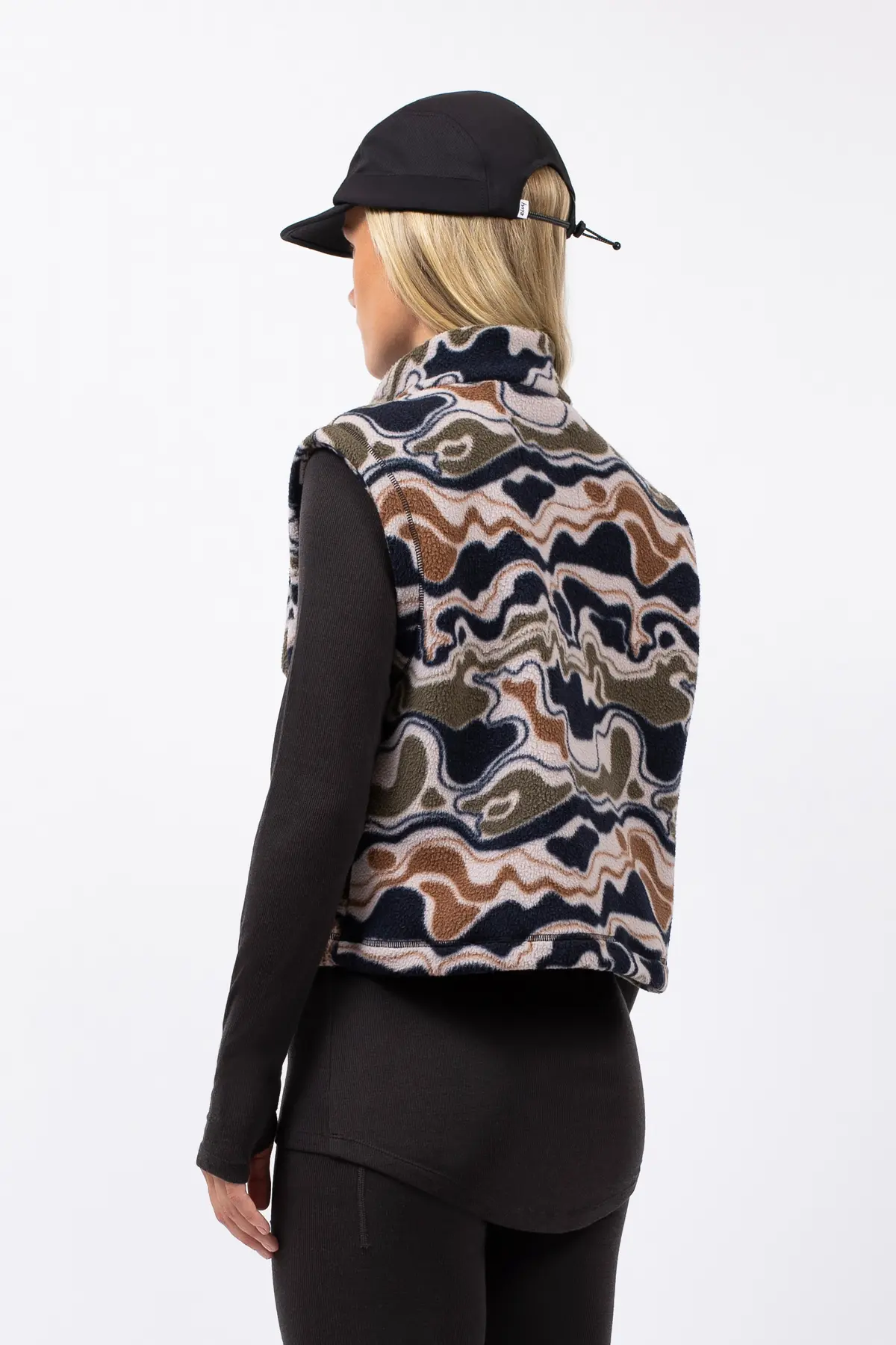 Boxy Sherpa Vest - Curve Camo
