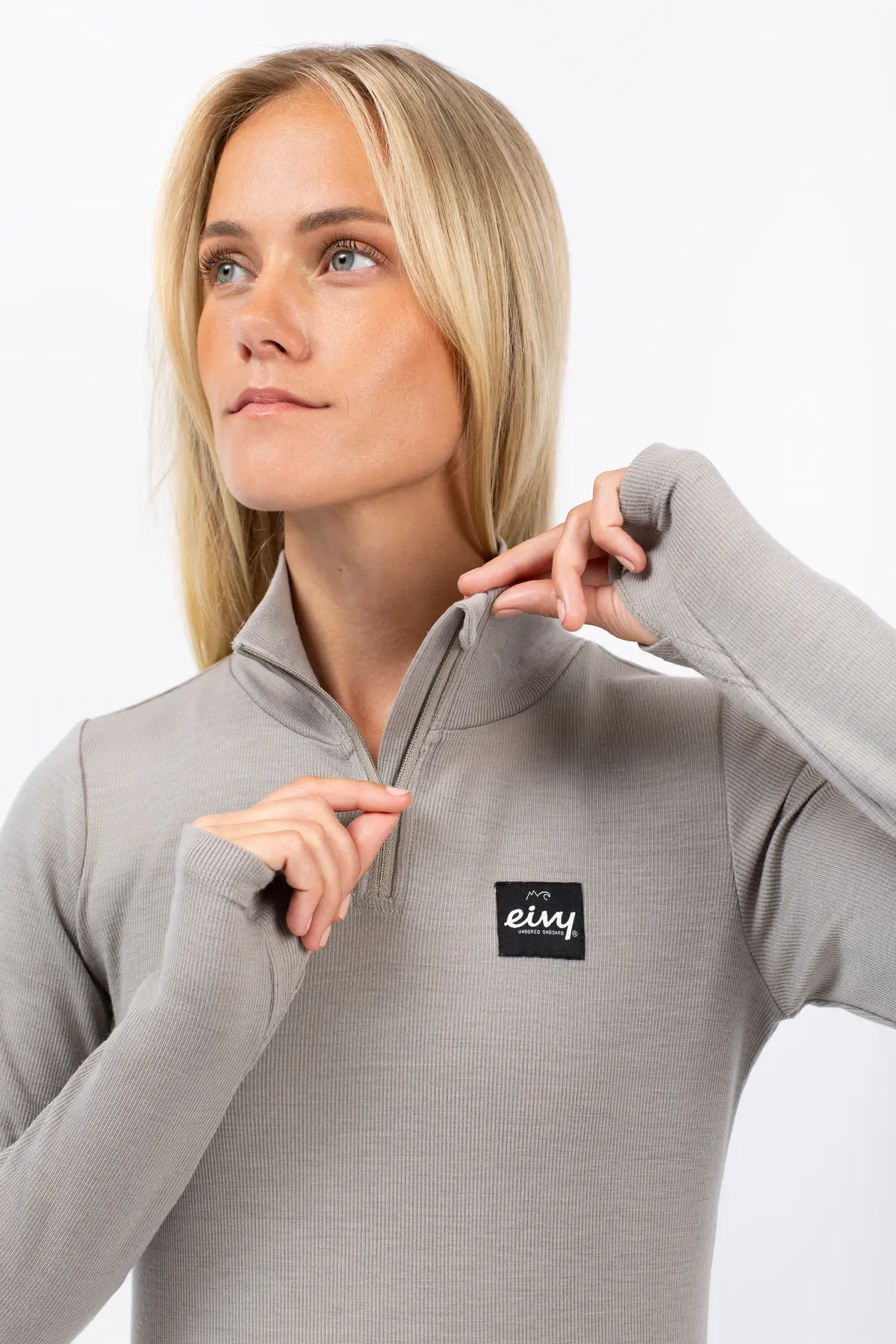 Journey Merino Wool Rib Top - Faded Oak