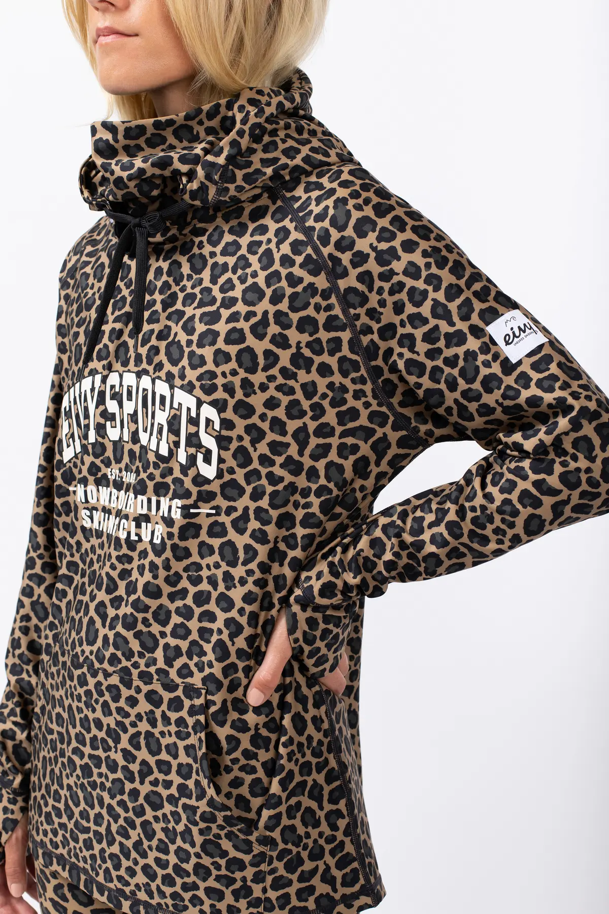 Loose Fit Hoodie Top - Leopard