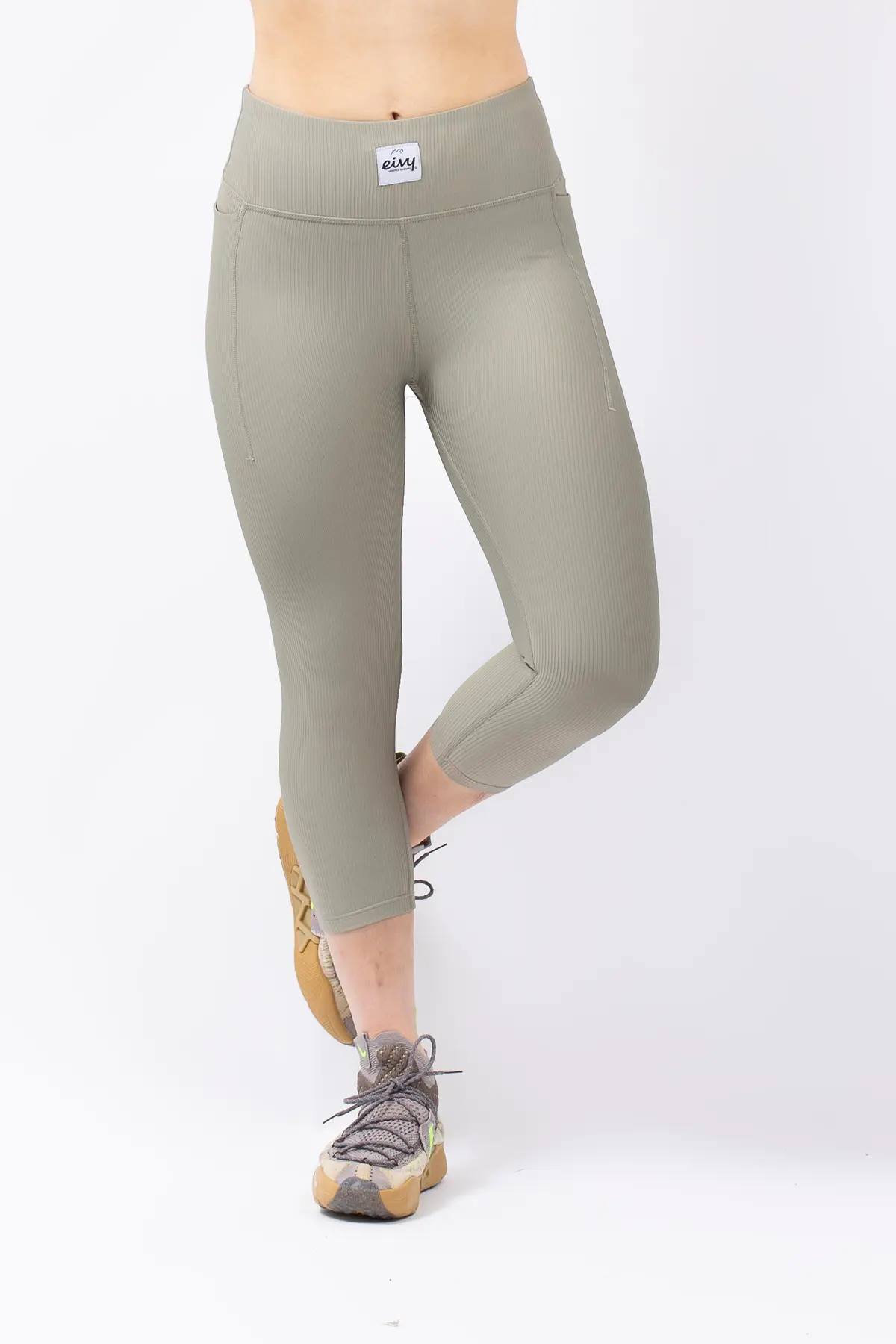 Pocket Rib 3/4 Tights - Faded Oak