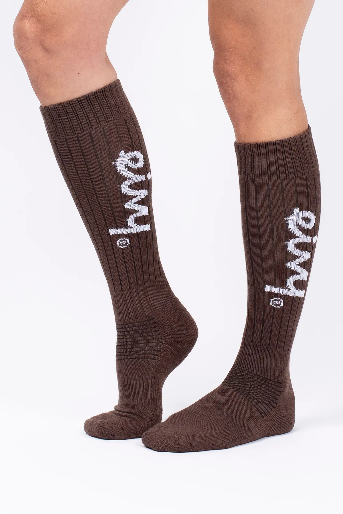 Rib Wool Socks - Chocolate