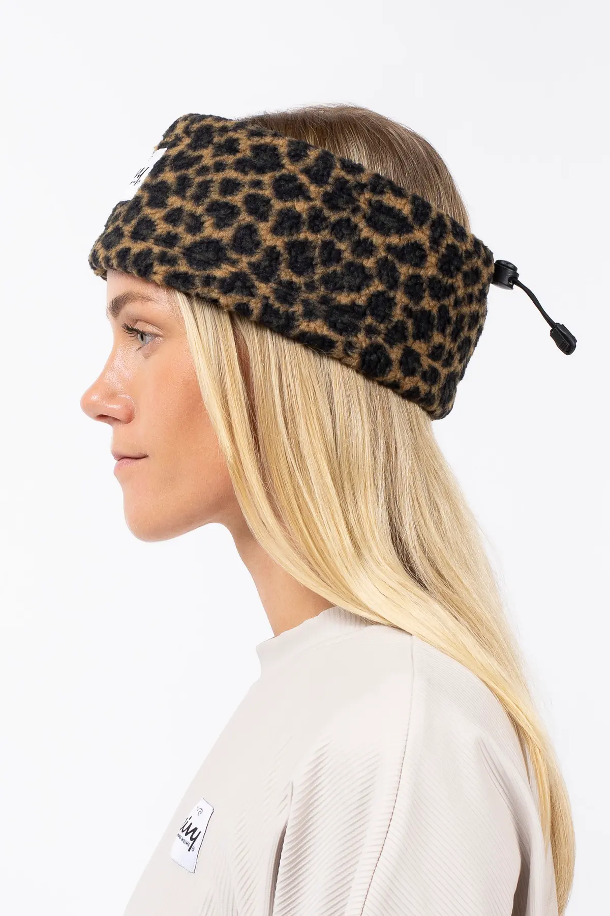 Throwback Sherpa Headband - Leopard